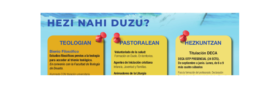 Seminarios del IDTP - Instituto Diocesano de Teología y Pastoral - IDTP